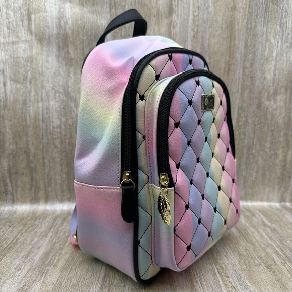 Betsey Johnson | Bags | New Betsey Johnson Farah Rainbow Pastel Mini ...